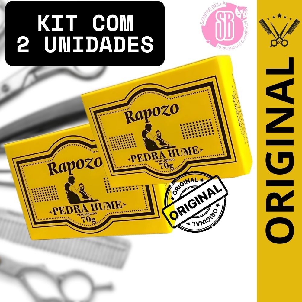 KIT C/2 Unidades Pedra Hume Rapozo Tablete 70g Original - Envio ...
