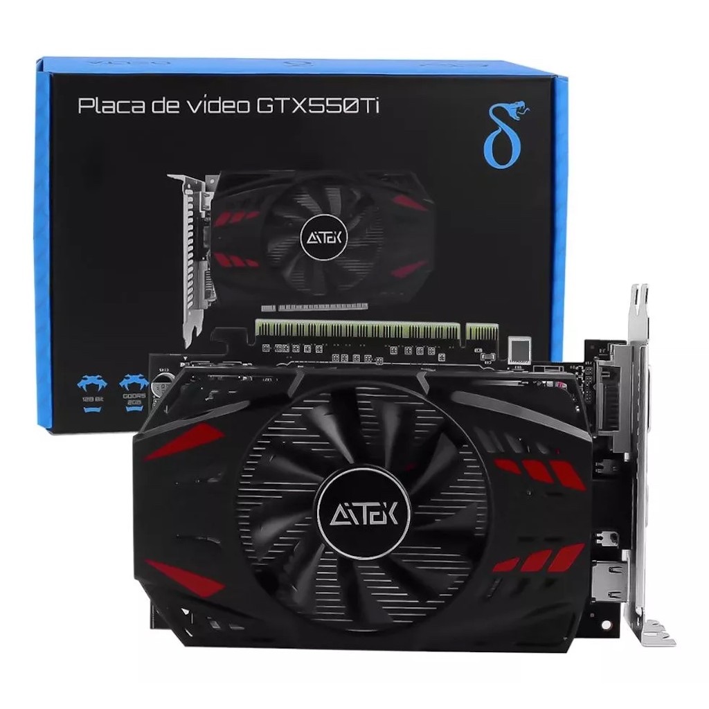 PLACA DE VIDEO NVIDIA 2GB DDR5 128BITS GTX550TI PCI Express 3.0 8X VGA ...
