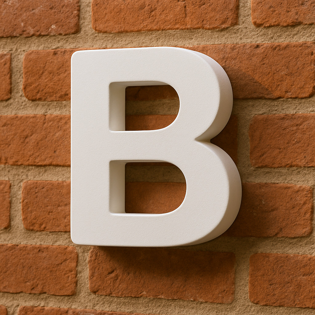 Letra em PVC Expandido 10mm Arial Rounded MT Bold 30cm Altura Branco ...