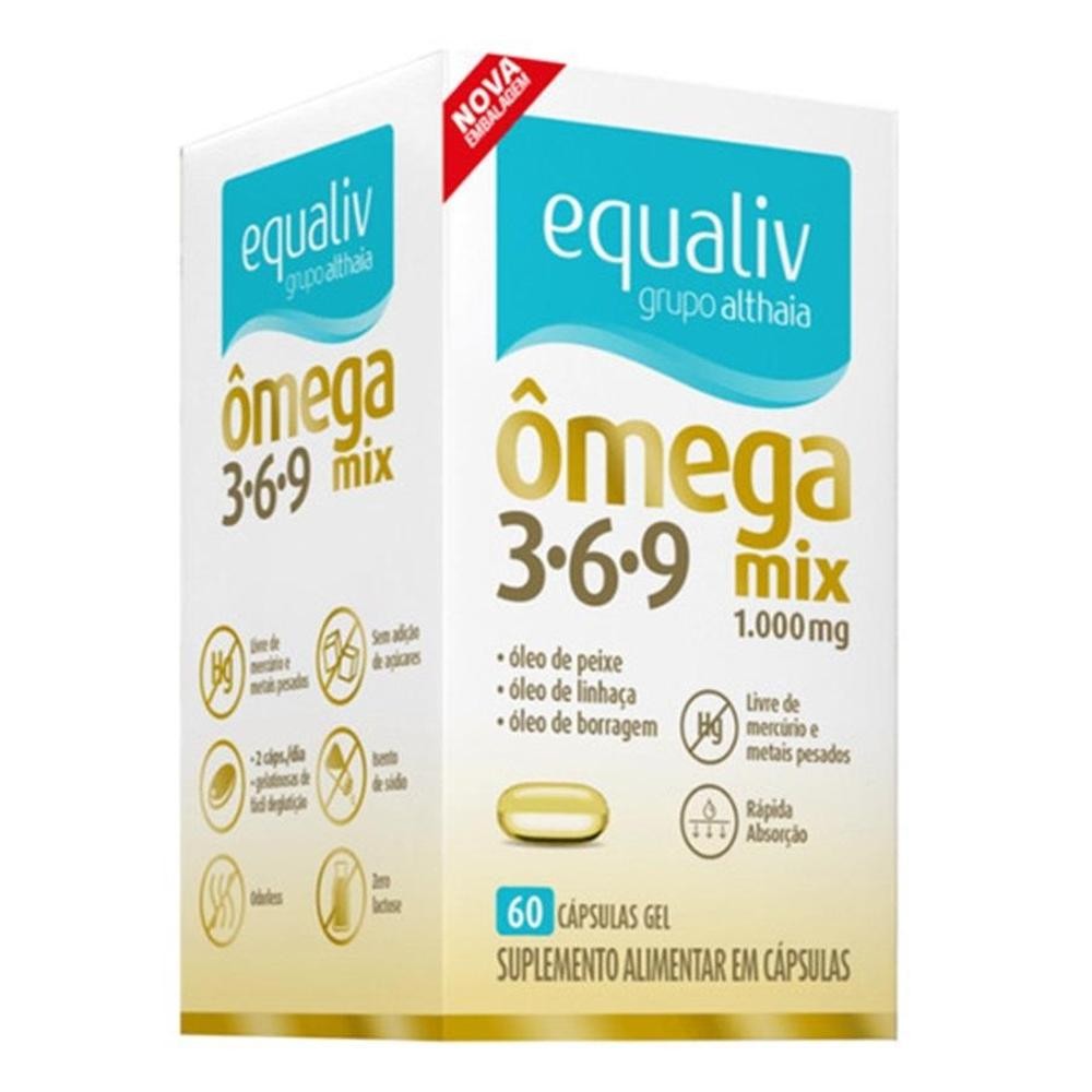 Ômega Mix 3.6.9 1000mg Equaliv Com 60 Caps | Shopee Brasil