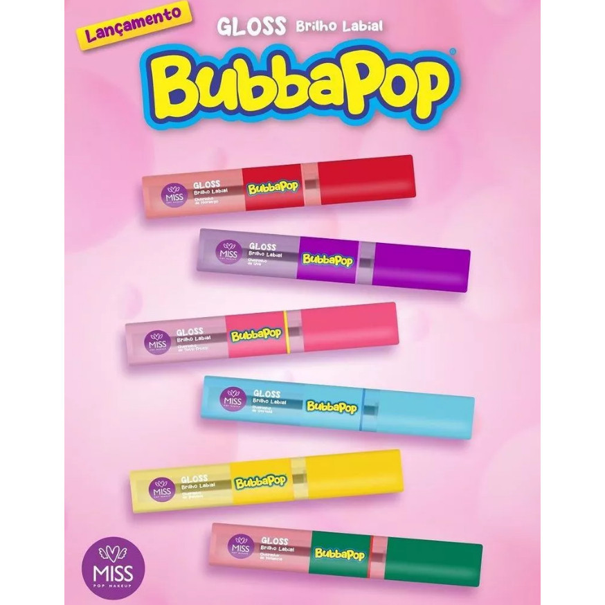 Gloss Hidratante Balm Labial Bubba Pop Brilho com Sabor e Cheiro de ...