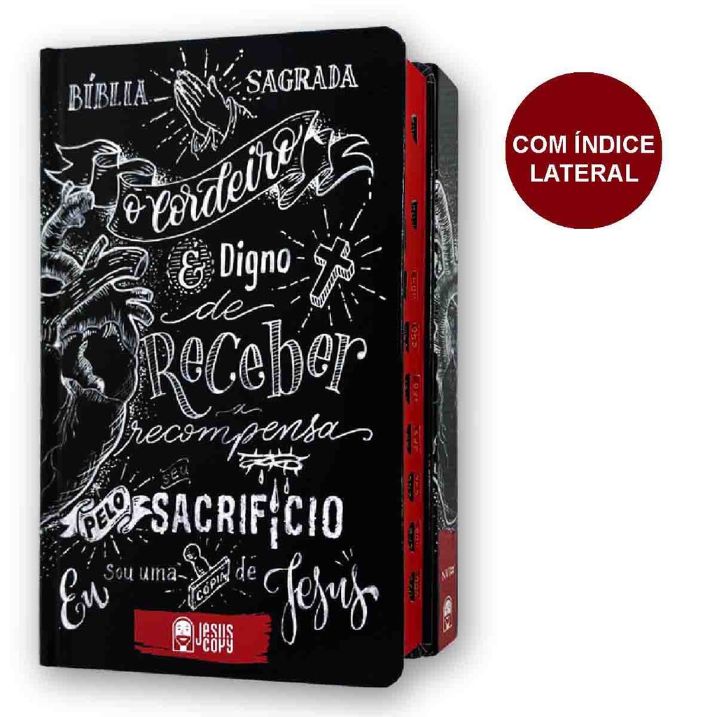 Bíblia Sagrada Lettering NVI Com Índice - JesusCopy | Shopee Brasil