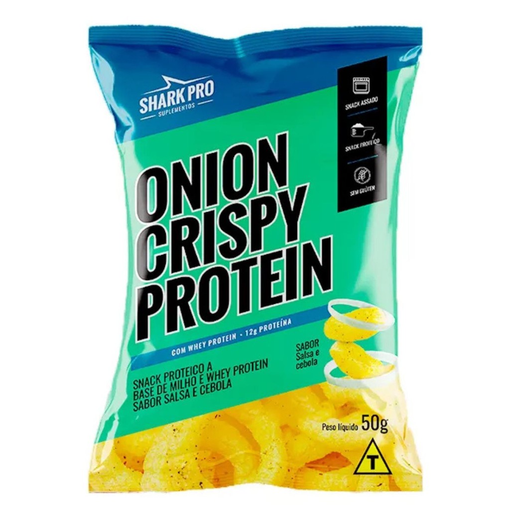 SNACK PROTEICO SALGADINHO COM WHEY PROTEIN ONION CRISPY CEBOLA 50G ...