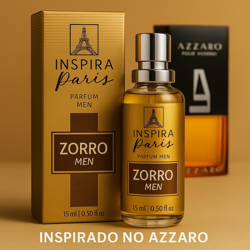 Perfume Masculino ZORRO MEN inspirado No Azzaro- Inspira Paris | Shopee ...