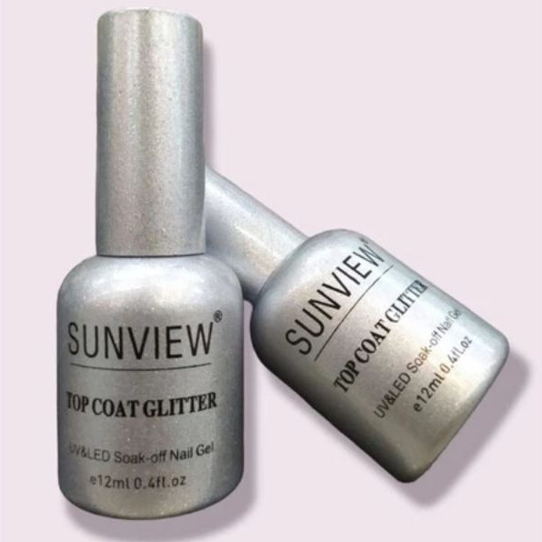 Top Coat Sunview com Glitter 10ml | Shopee Brasil