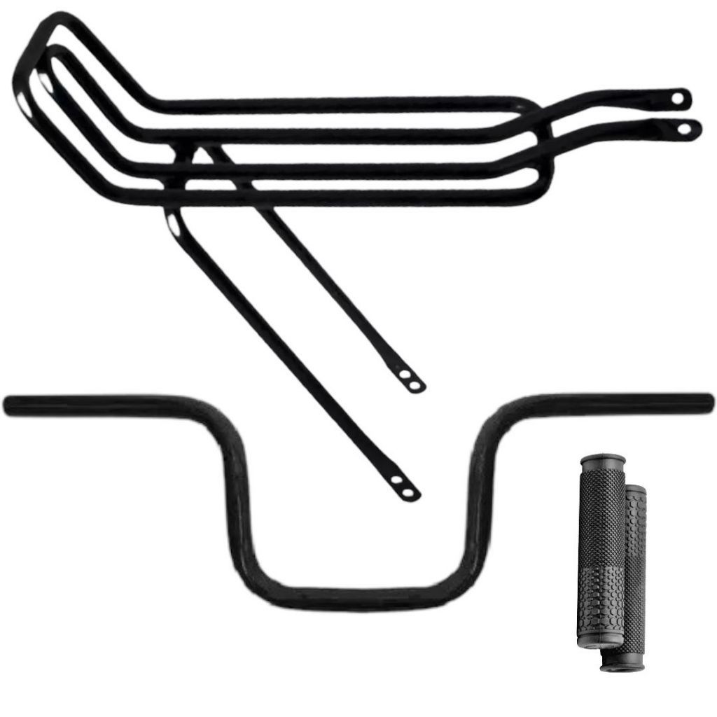 Guidão Cg Titan Bicicleta + Bagageiro Garupa Rabetão Garupeira kit ...