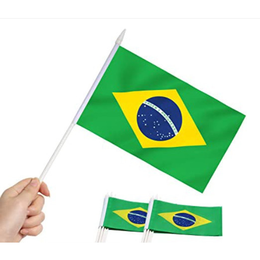 KIT 100 , 200，400 Mini bandeiras de mão Bandeira Brasil Pacote BDR ...