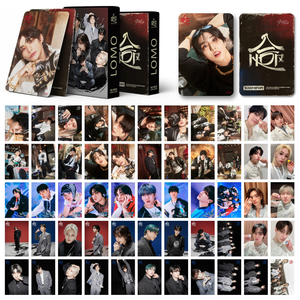 55pcs STRAY KIDS SKZ HOP Lomo Cartões HIP TAPE Retorno UNVEIL TRACK ATE ...