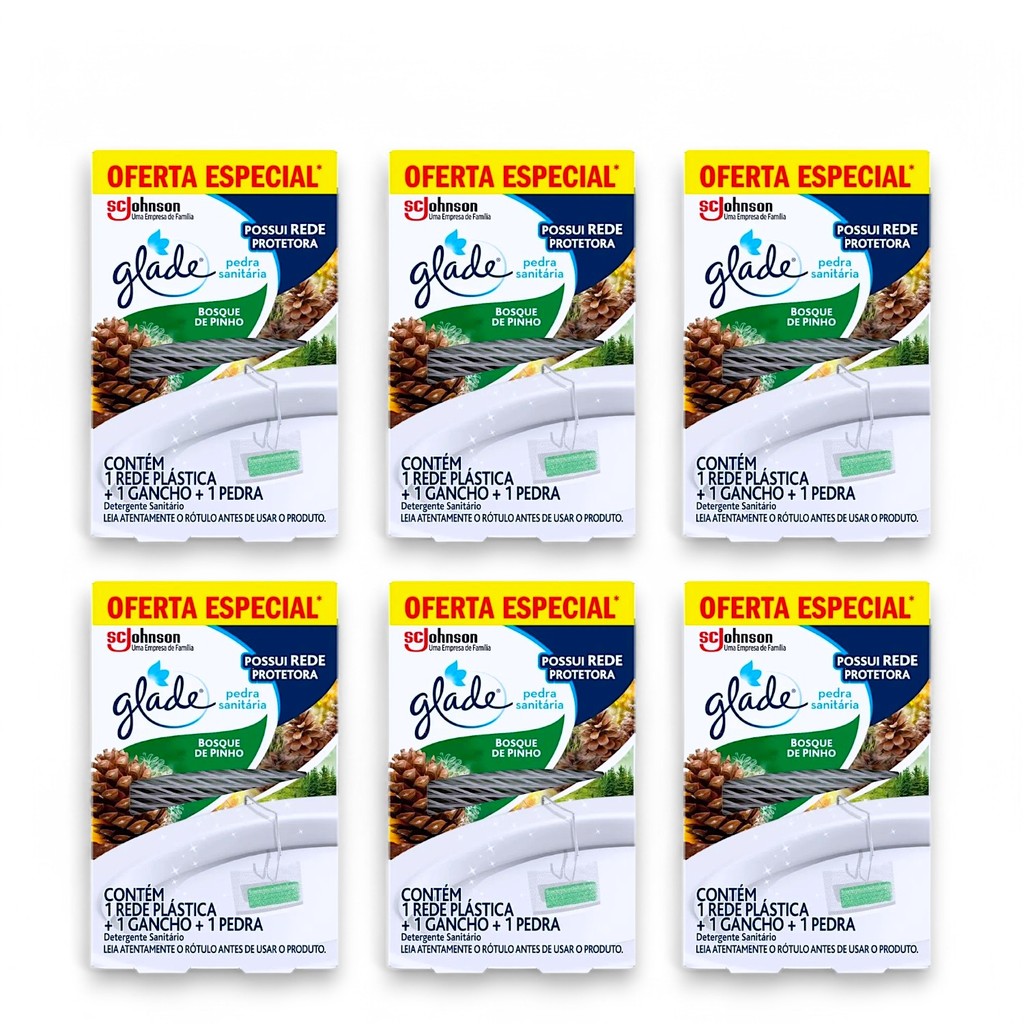 Kit 6 Pedras Perfumada Glade Sanitário Bosque De Pinho - ScJohnson ...