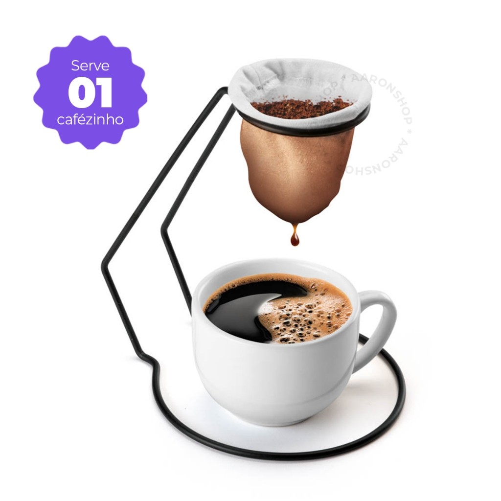 Coador de Café Pequeno para Cozinha Aço com Filtro de Pano | Shopee Brasil
