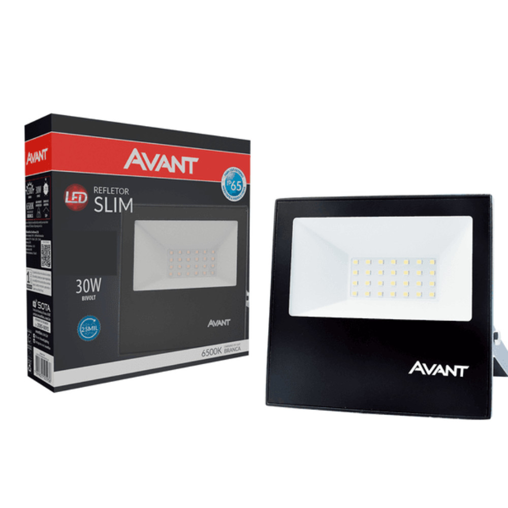 Refletor Led Slim 30w Branco Bivolt Avant | Shopee Brasil