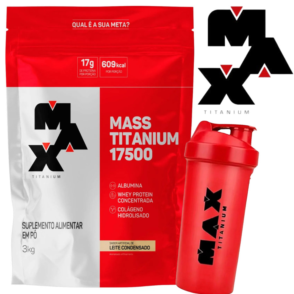HIPERCALORICO MASS 3KG MAX TITANIUM SABOR LEITE CONDENSADO ...