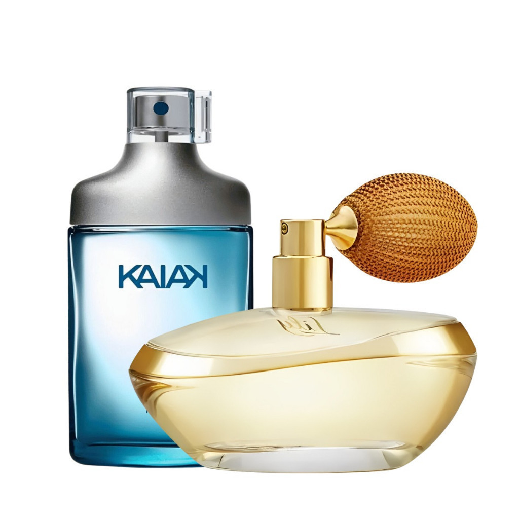 Kit 2 Perfumes MAsculino e Femino Lili e Kaiak | Shopee Brasil