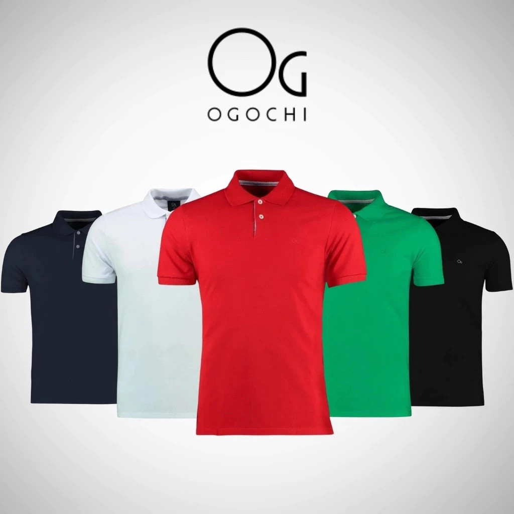 Camisa Social Polo Ogochi Masculina Original Várias Cores pronta ...