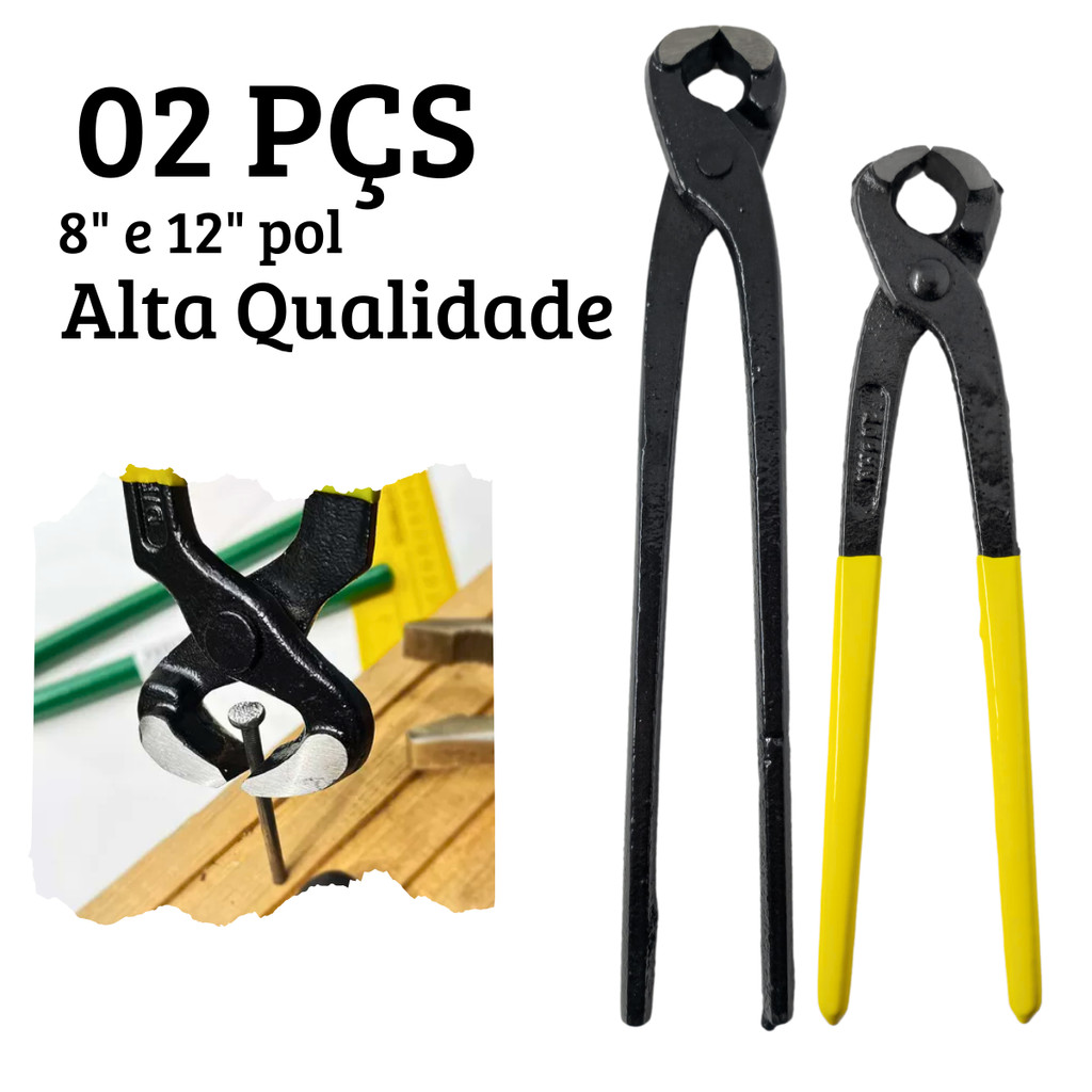 Kit 2 Turquesa Alicate Torquês 8 POLEGADAS + 12 POLEGADAS Ferramentas ...