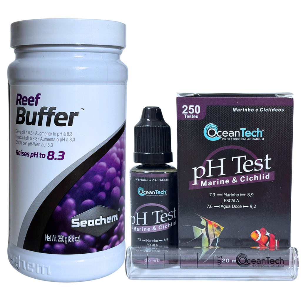Seachem Reef Buffer 250g Tamponador Ph + Teste pH Marinho | Shopee Brasil