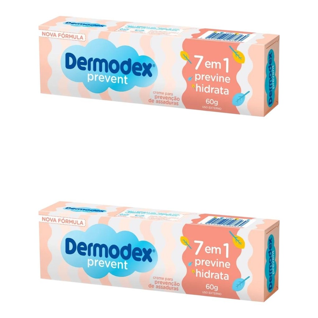 Kit Creme Para Assaduras Dermodex Prevent Com 2 Un De 60g | Shopee Brasil