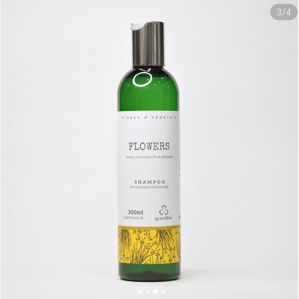 Shampoo Flowers para Cabelos Finos e Delicados Grandha Original 300ml ...