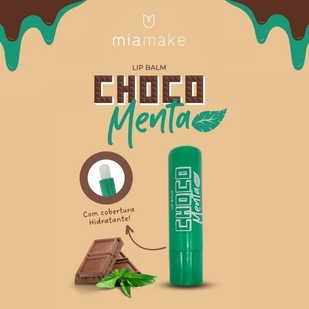 Hidratante Labial Choco Menta Miamake | Shopee Brasil