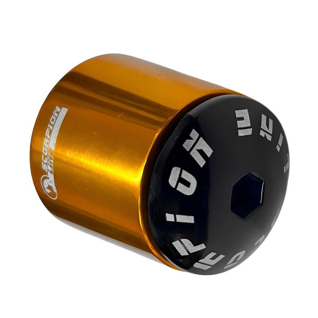 Peso Guidão Universal Scorpion Line Dourado Preto Unidade | Shopee Brasil