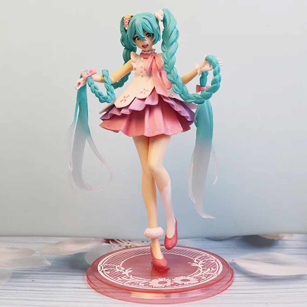 Anime Figure Hatsune Miku Rapunzel 20cm Long Hair Princess PVC Model ...
