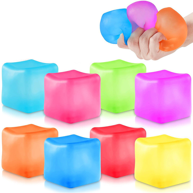 Needoh Snowflake Cube Slow Rebound Squishy Toy Stress Relief Mochi Para ...
