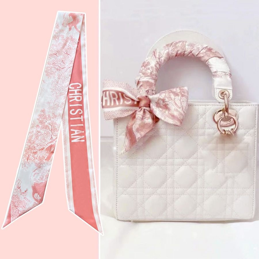 Moda lenço de seda torcido saco alça bandana fita de seda gravata ...