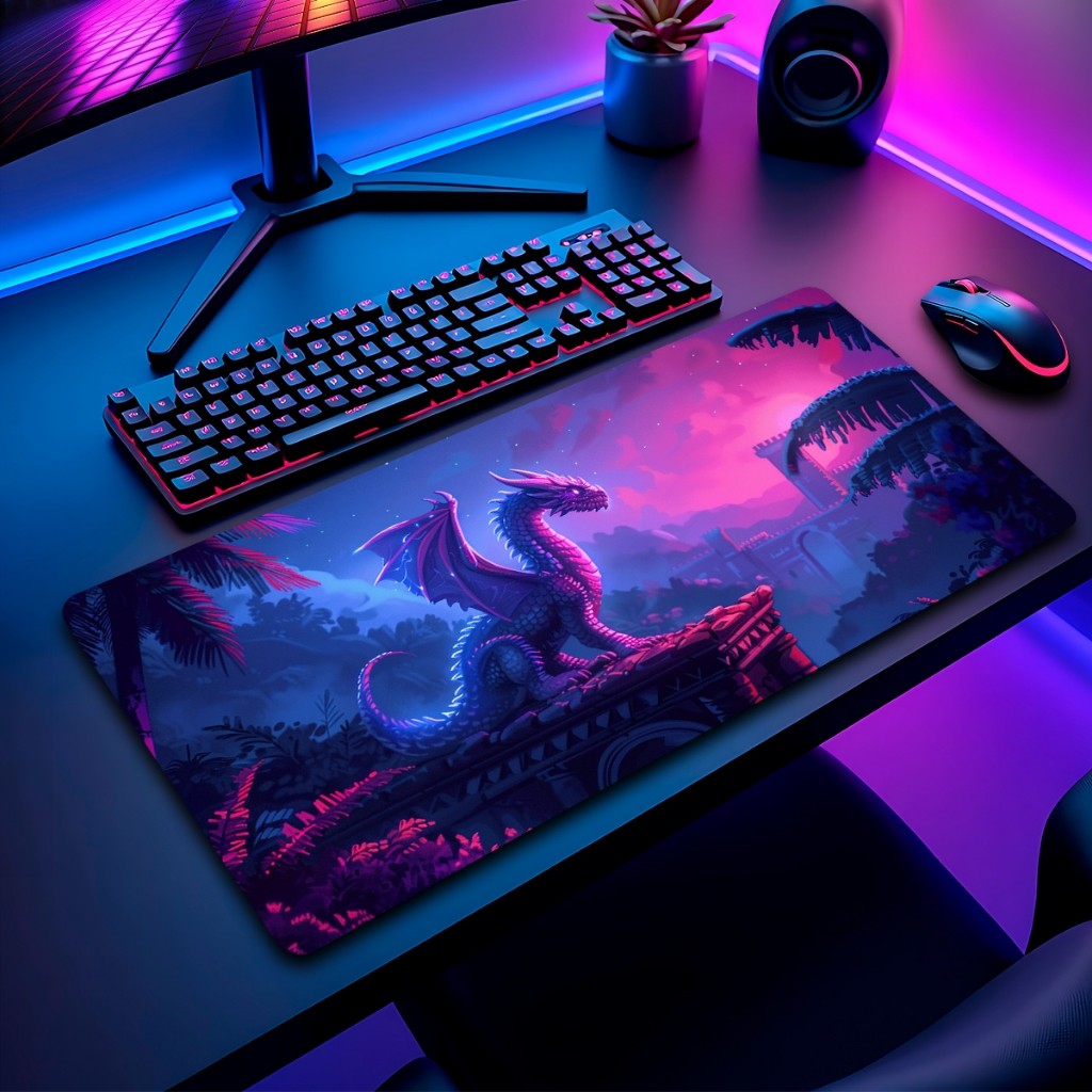 Mouse Pad Dragao Japones Gamer Antiderrapante Grande Diversas Estampas ...