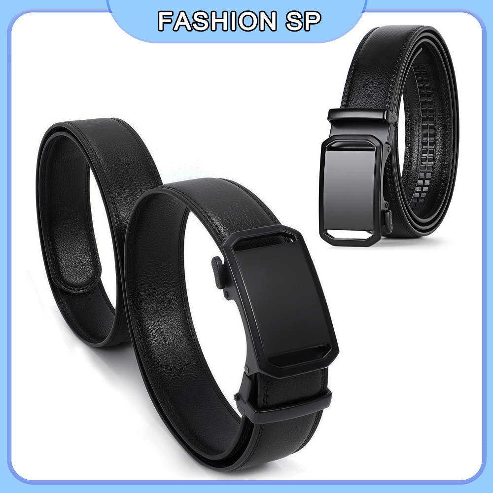 Cinto Masculino Com Catraca De Couro Pu Sem Furos | Shopee Brasil