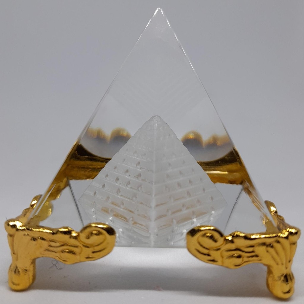 Pirâmide De Cristal Gran Piramide Ornamento Zen Enfeite Decorativo 5cm ...