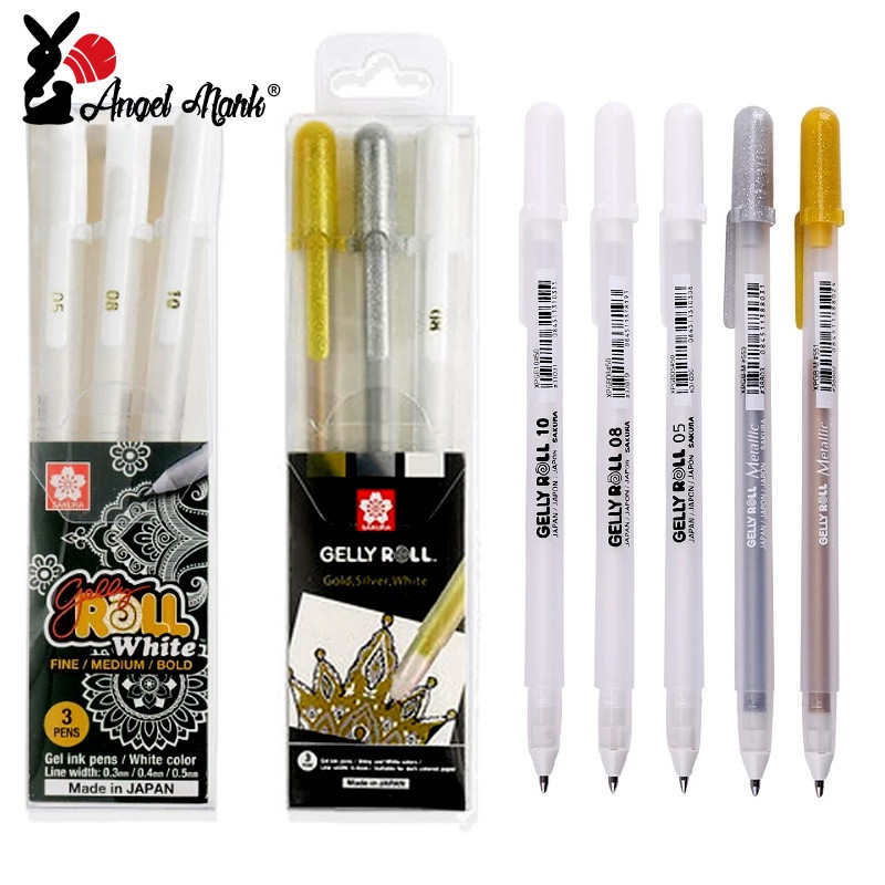 Angel Mark 3pcs Caneta Gel de Destaque Rolo Canetas de Tinta Clássicas ...