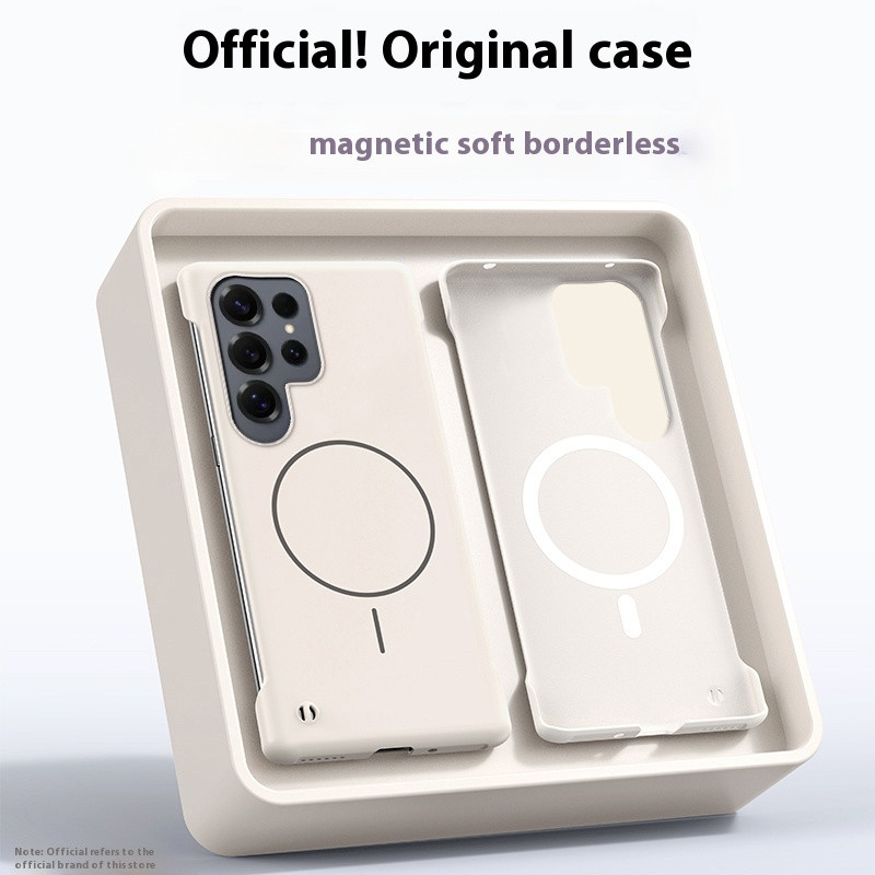 Capa de Carregamento Sem Fio Magnética Ultra-Fina e Sem Moldura para Samsung S25 Ultra S25 Edge ...