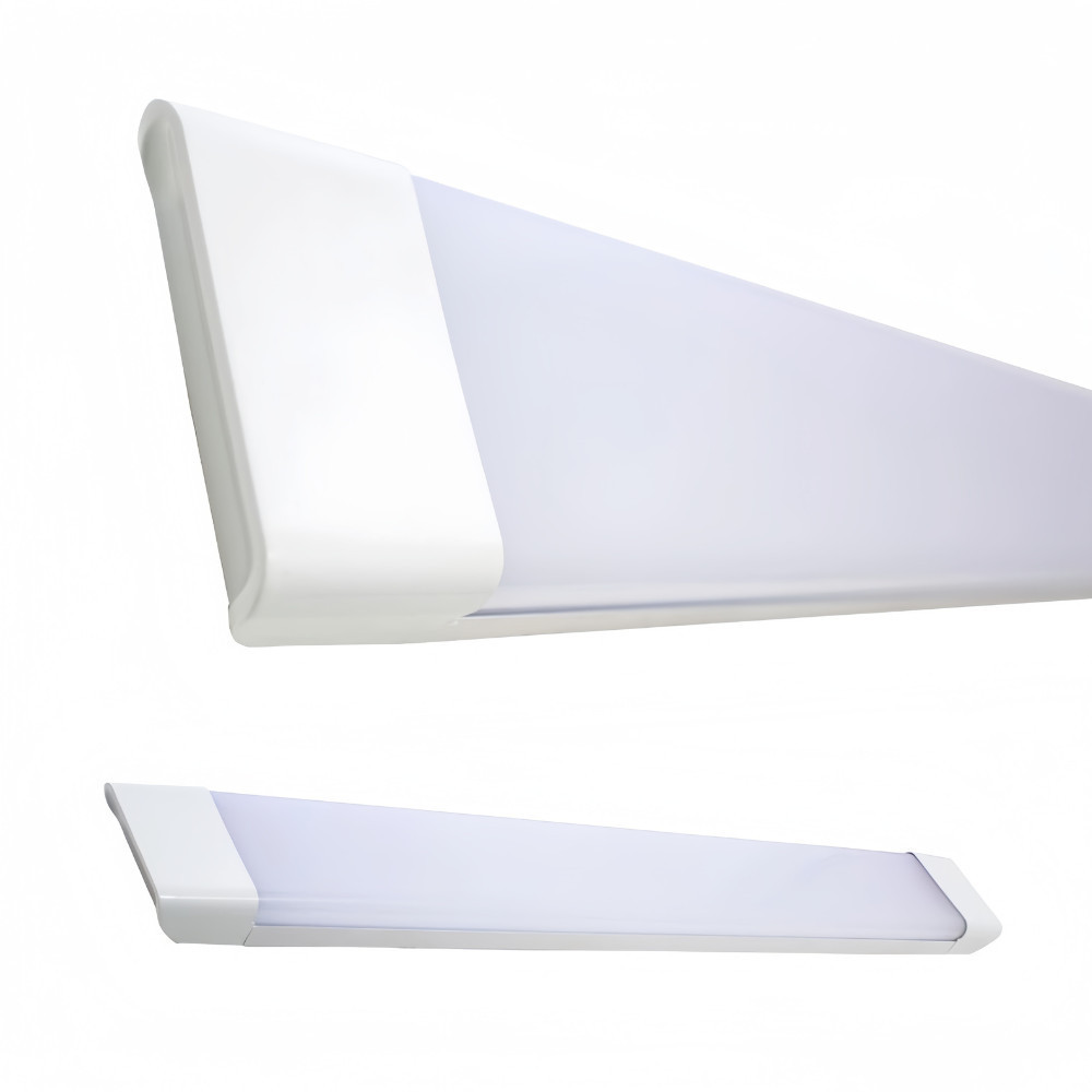 Kit 4un Luminaria slim Led 80w 120cm Linear com calha sobrepor 6500K ...