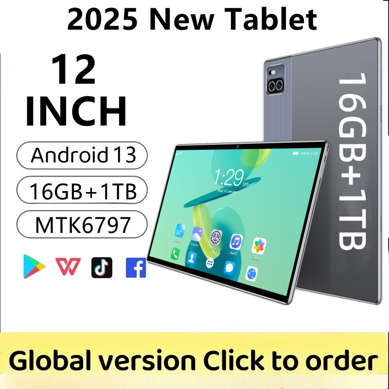 2025 5G Android13 Novo Tablet 12 Polegada 16Gb RAM 1 Tb ROM 8800mAh 10 ...