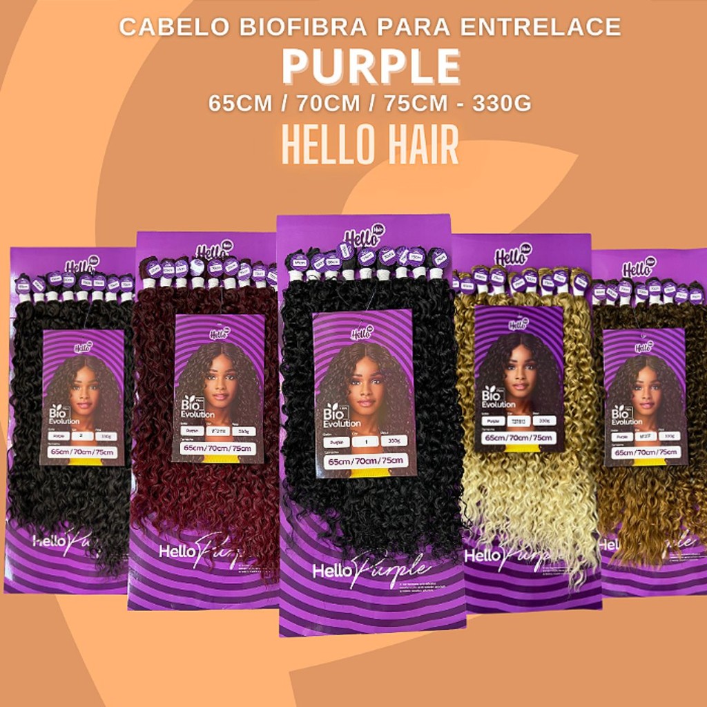 Cabelo Bio Evolution - Hello Hair - Purple 330g | Shopee Brasil