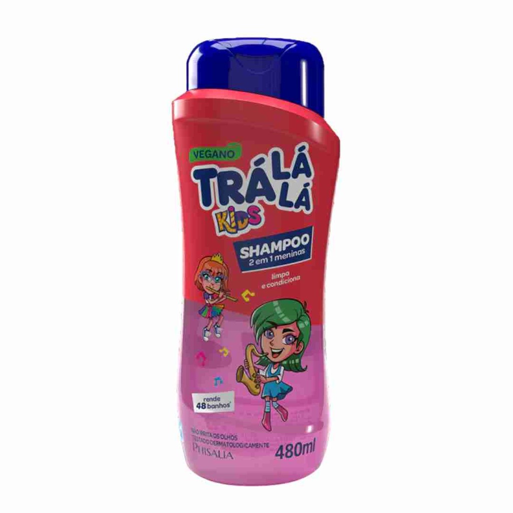 SHAMPOO TRA LA LA KIDS 2 EM 1 MENINAS 480ML | Shopee Brasil