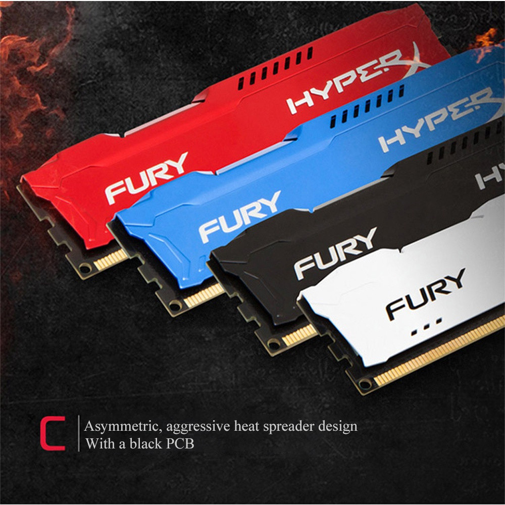 Kingston HyperX FURY Dektop RAM DDR3 DDR4 8GB 16GB 1600MHZ 2400MHZ 2666MHz 3200MHZ DIMM 288 ...