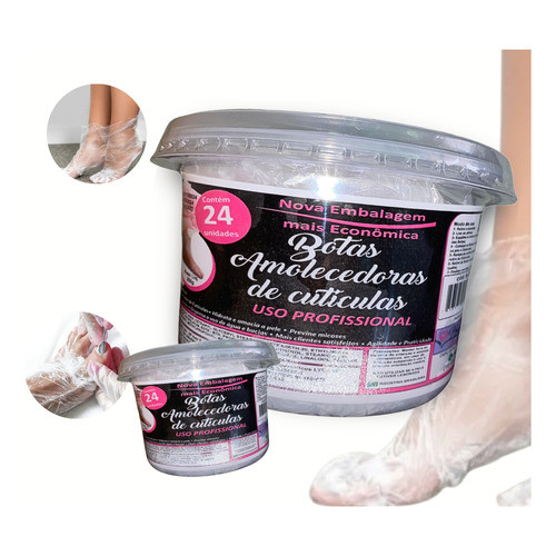 Botas Sapatilhas Creme Emoliente Manicure 24 Pares Beautex | Shopee Brasil