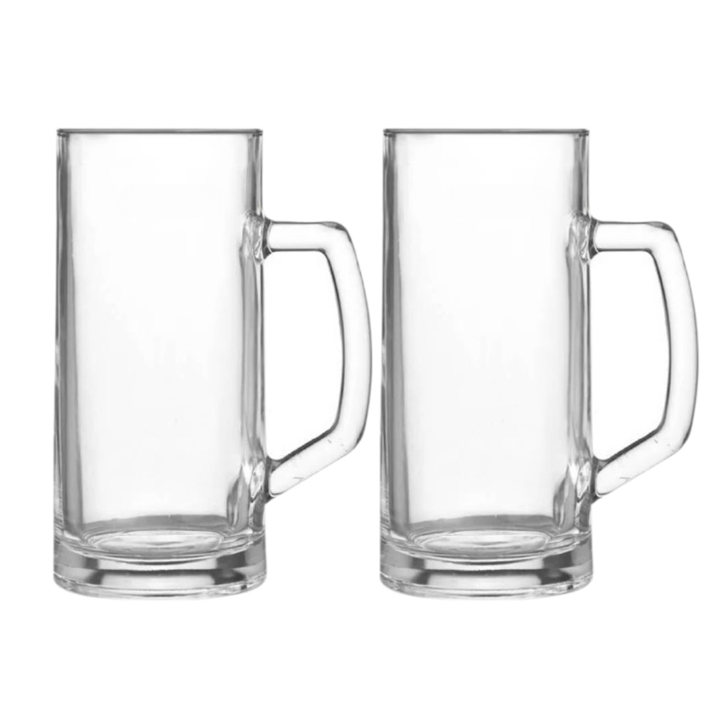 Jogo Com 2 Canecas De Chopp Cerveja Grande Vidro Taberna 1l | Shopee Brasil