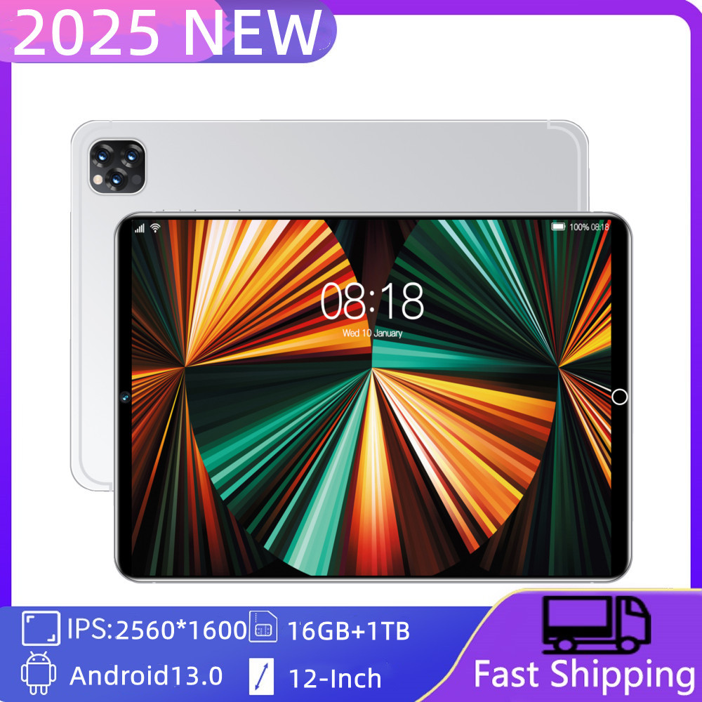 2025 Novo Tablet Dez Núcleos 12 Polegada Com Câmeras Duplas 16Gb RAM ...