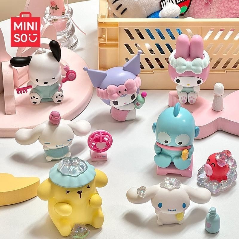 MINISO Sanrio Bath Time Series Caixa Cega Kits De Garagem Enfeites ...