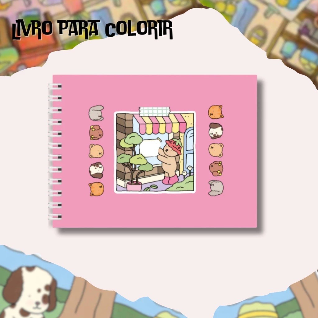 Livro de Colorir BB Goods 100 Folhas 50 Folhas Caderno de Desenho ...