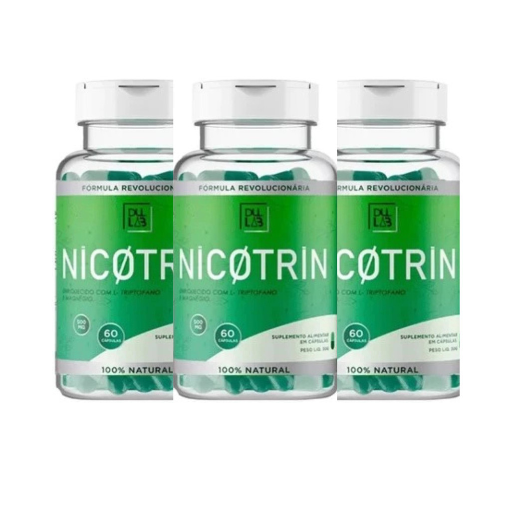 3 Potes Nicotrin Pote 60 Cáps Envio Imediato 100% Comprovado | Shopee ...