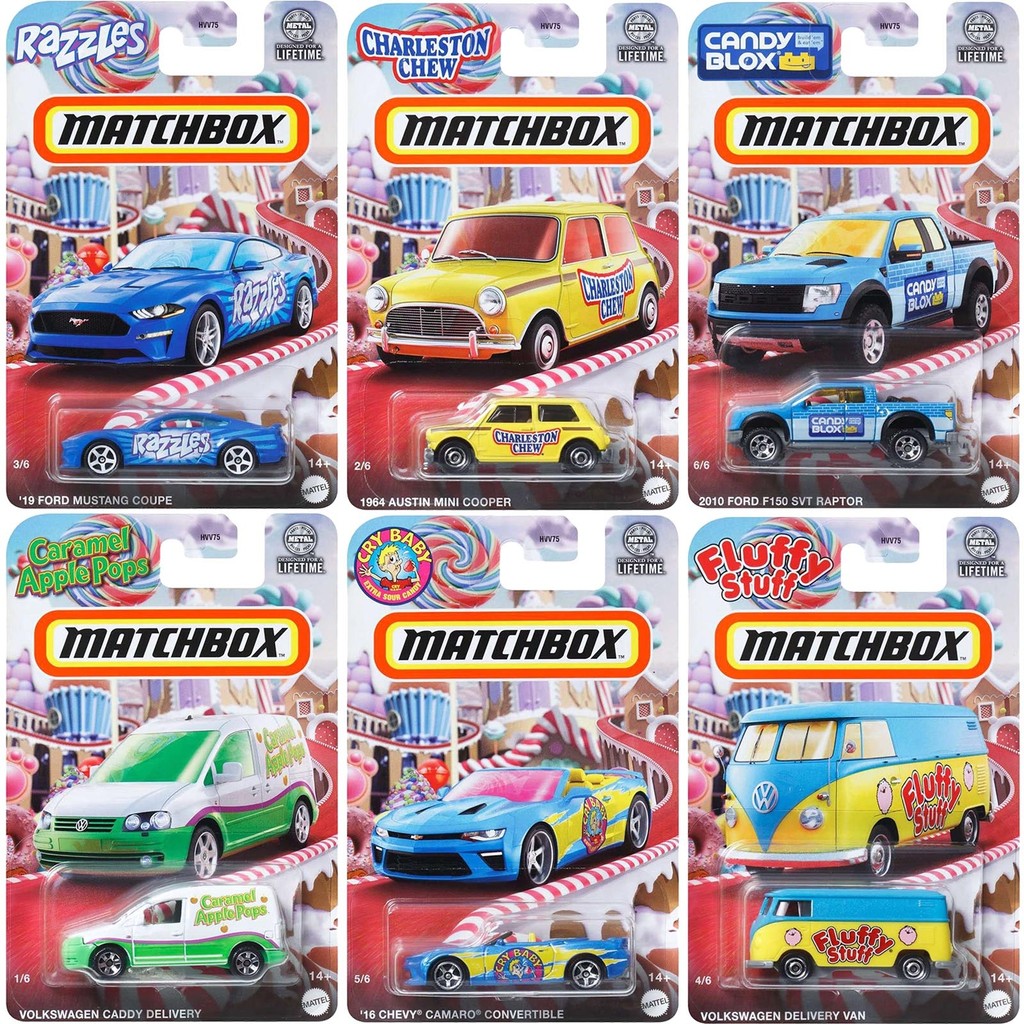 Matchbox - Set 6 Miniaturas - Candy Series 2024 - HVV75 | Shopee Brasil