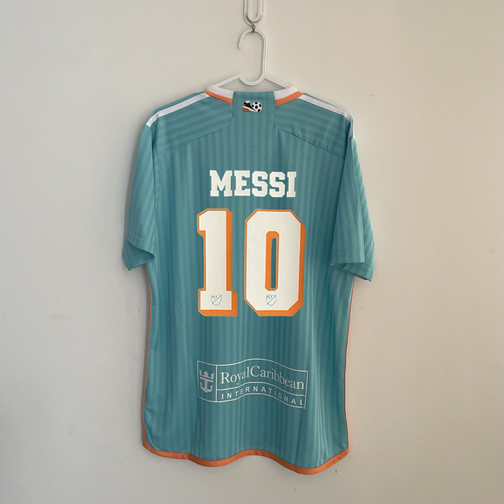 24-25 Novo Miami 2 ° camisa 10 Messi uniforme de futebol 9 Suarez terno ...