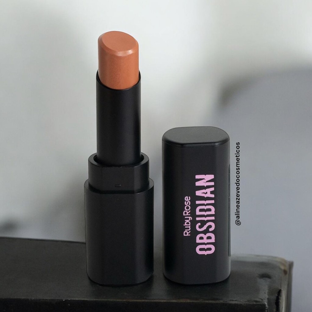 Batom Lipstick Cream Satin Obsidian OCS05 Ruby Rose | 3,5g | Shopee Brasil