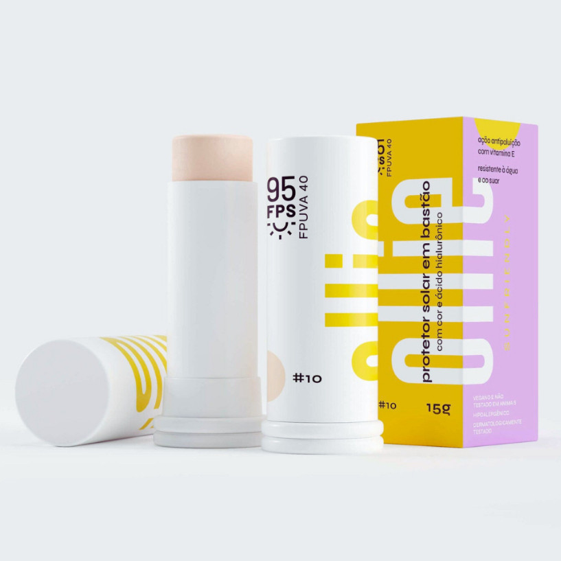 Protetor Solar Em Bastão Ollie Cor 10/20/30/40/50 Fps95 15g | Shopee Brasil