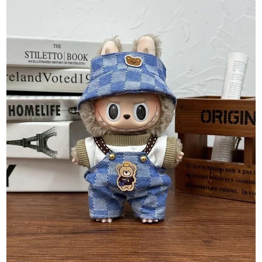 FR 15/17cm Labubu Boneca Capivara Traje Terno V1 V2 V3 Conjunto De ...