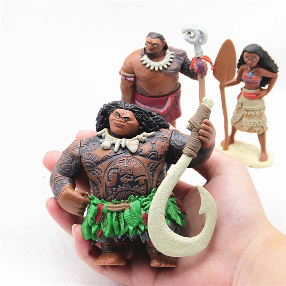 6Pcs Moana 2 Ocean Adventure Film Action Figures Anime Princess Moana ...