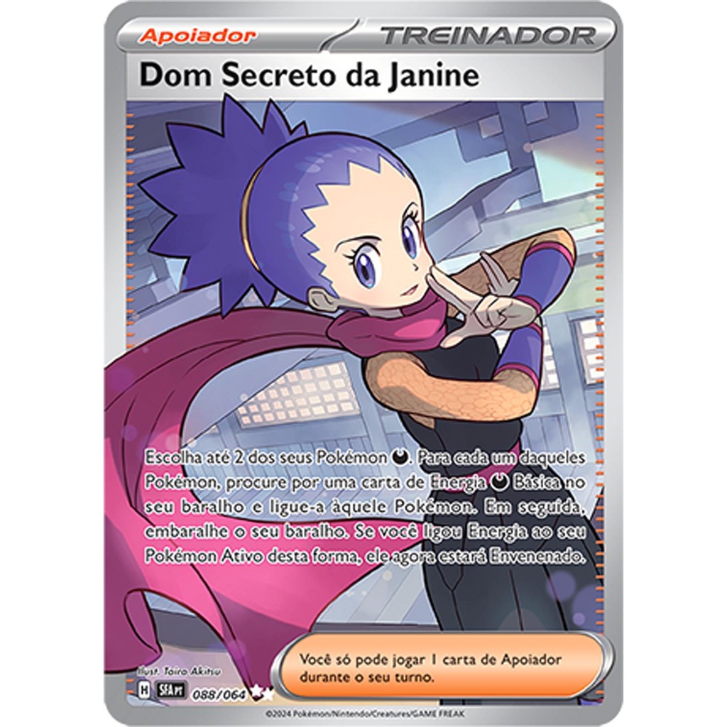 Carta Pokémon - Dom Secreto Da Janine 88/64 - Fábulas Nebulosas - Copag ...